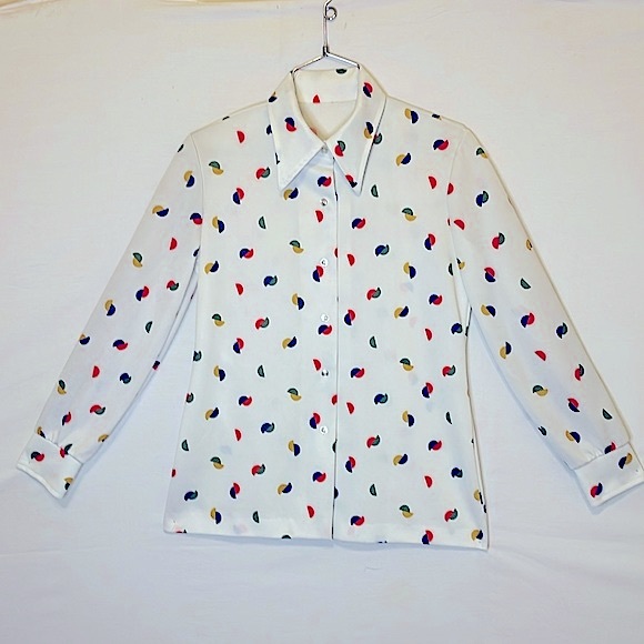 Tops | Vintage 197s Graphic Blouse | Poshmark